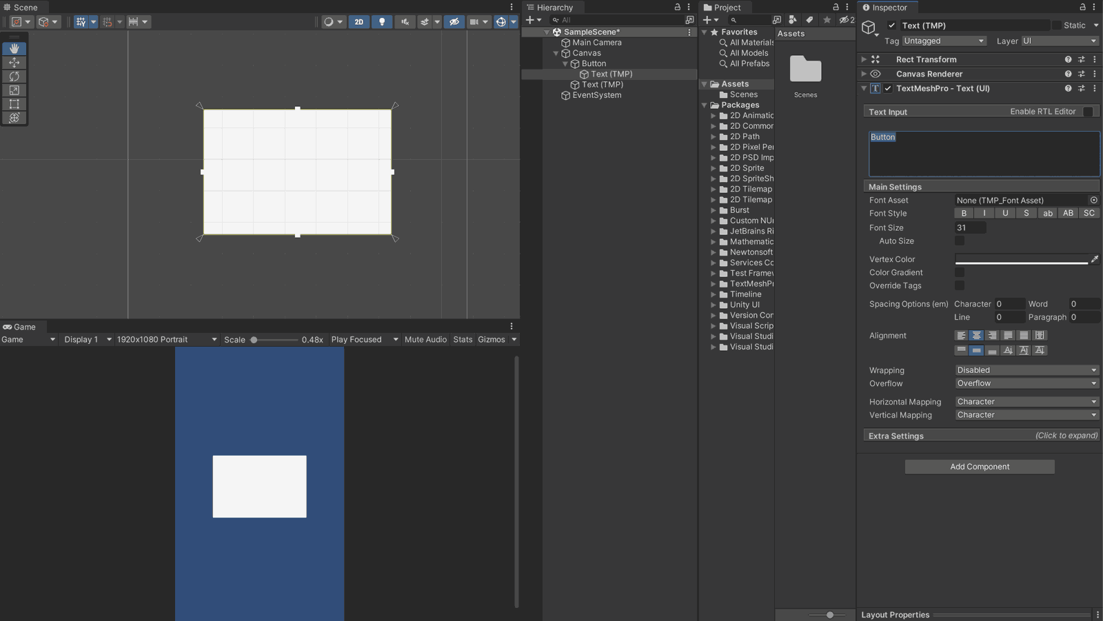 unity 追加したテキストやボタンの文字が表示されない時の解決方法！｜Programmer Life